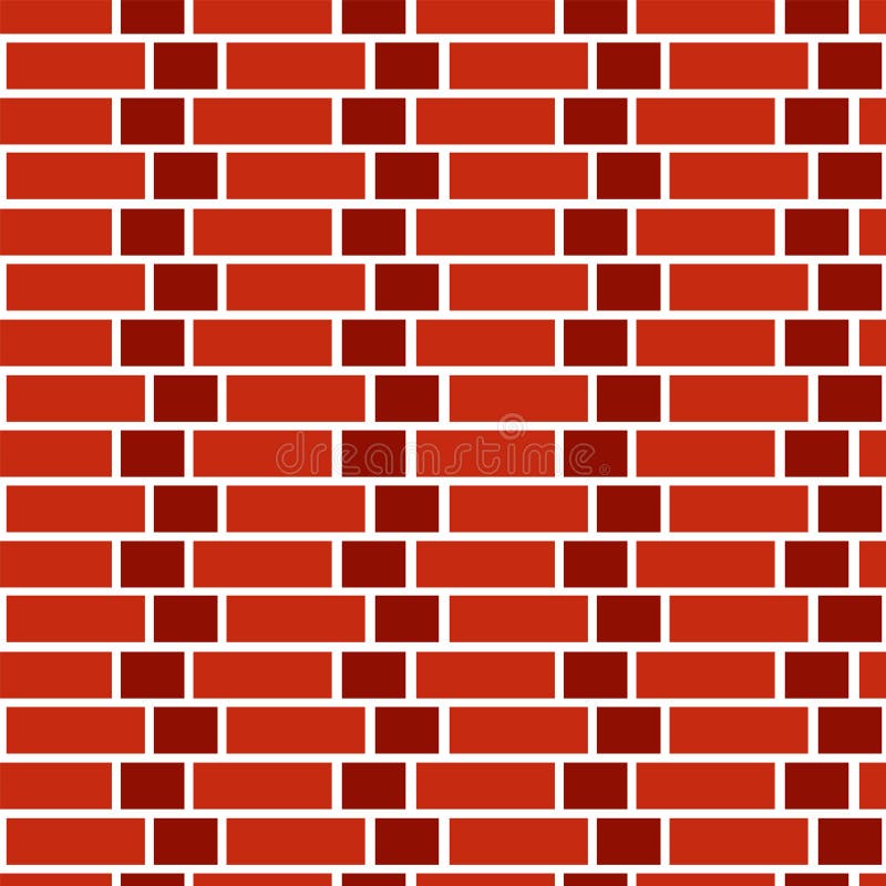 Red Brick Wall Background. Seamless Vector Pattern Stock Vector ...