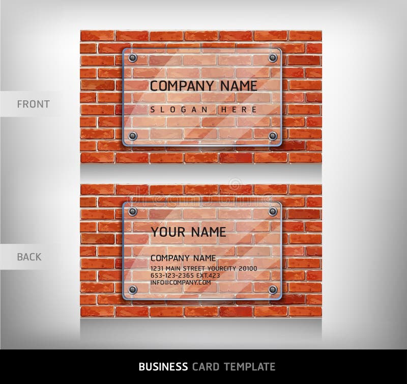 Red Brick Wall Business Card . Stock Illustration - Illustration of ...