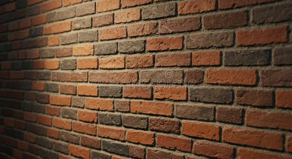 Red Brick Wall with a Classic Running Bond Pattern, Featuring Rows of ...