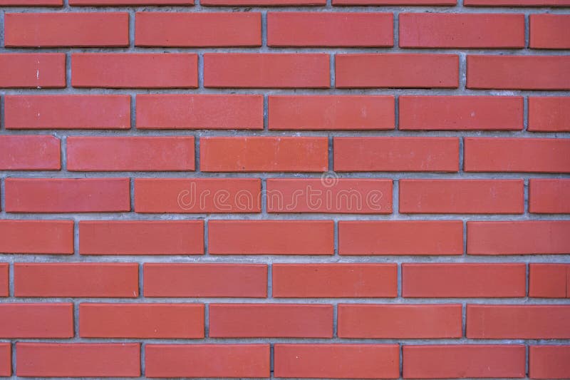 Red Brick Wall Background. Facing Brick Texture Stock Photo - Image of ...