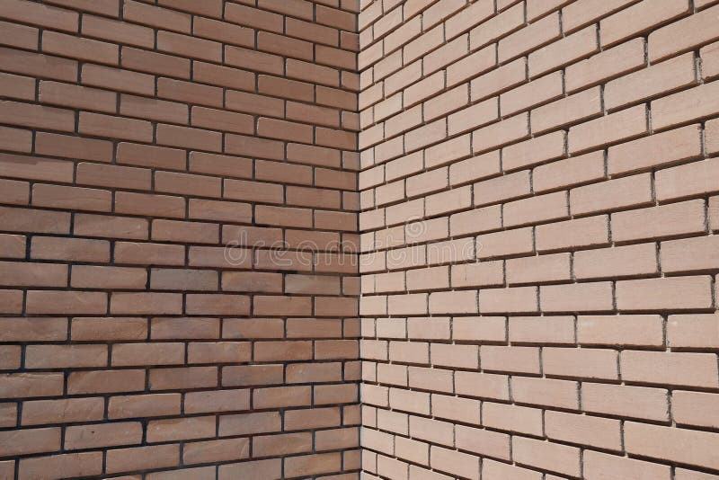 Red Brick Wall Corner Building Masonry Architectural Detail Background ...