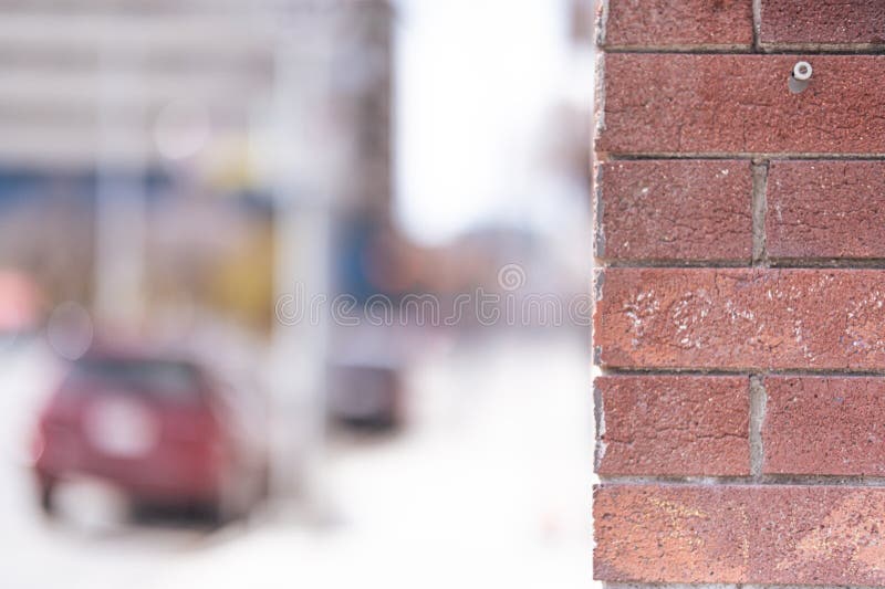 Red Brick Wall in Downtown City Street Stock Photo - Image of calgary ...