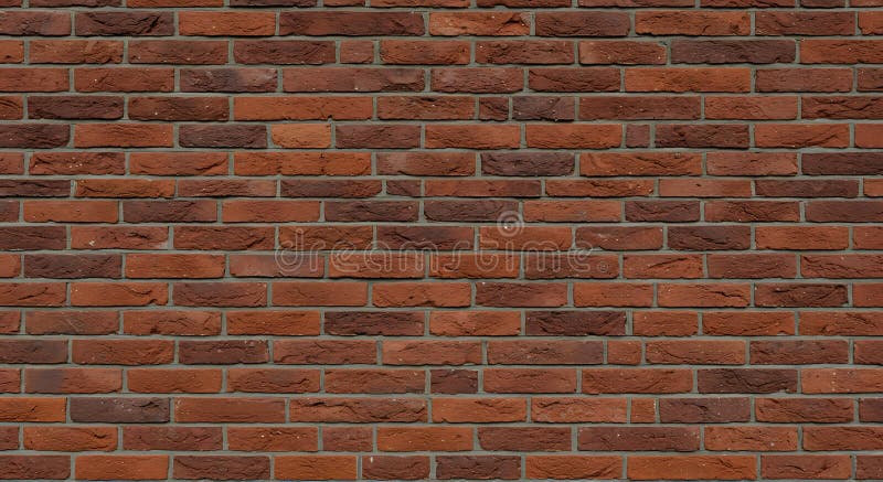 Red Brick Wall with Evenly Arranged Rectangular Bricks in a Classic ...