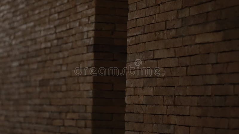 Red Brick Wall Facade in the Night Evening Water Reflection Texture on ...