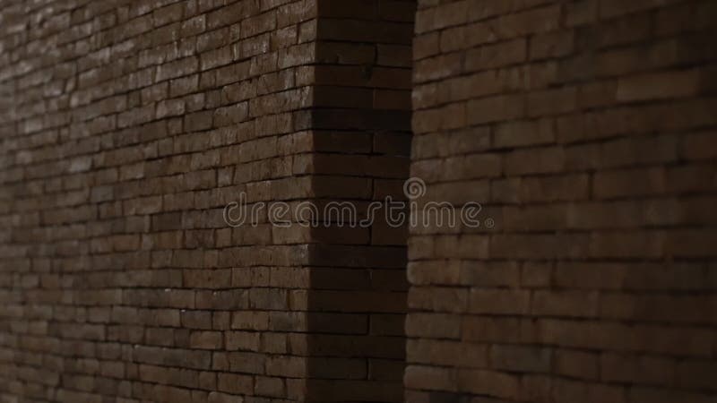 Red Brick Wall Facade in the Night Evening Water Reflection Texture on ...