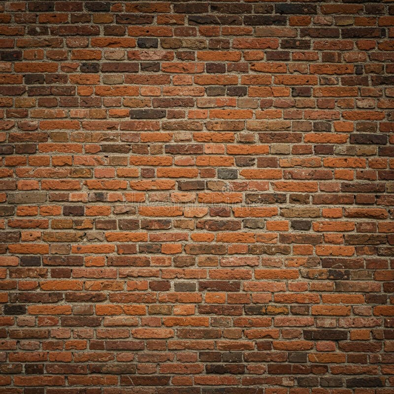 Red Brick Wall Featuring a Mix of Red, Brown, and Gray Bricks, Arranged ...
