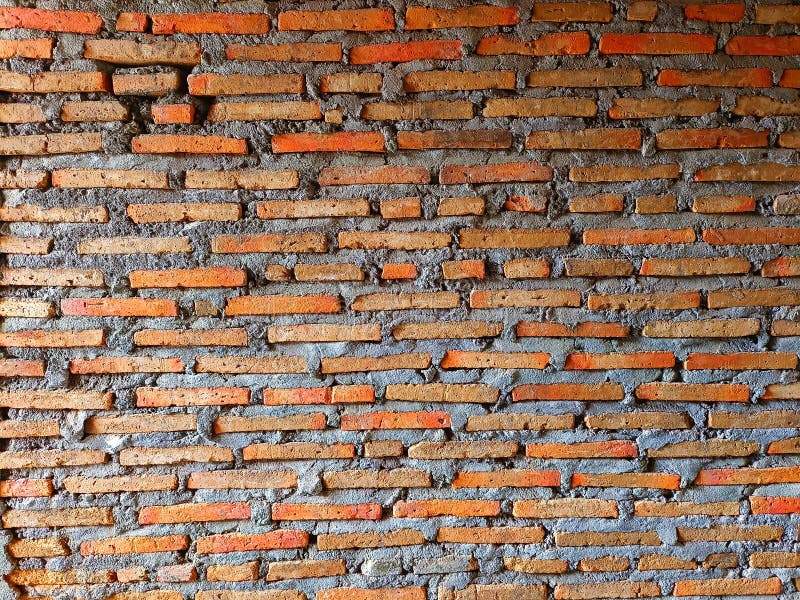 Red Brick Wall Front View stock photo. Image of asphalt - 269076268