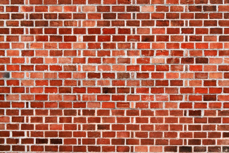 Red Brick Wall with Grey Cement Joints Texture and Pattern Stock Photo ...