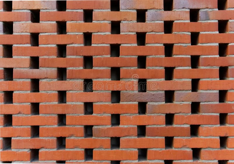 Red Bricks Texture with Holes Stock Image - Image of background, stone ...