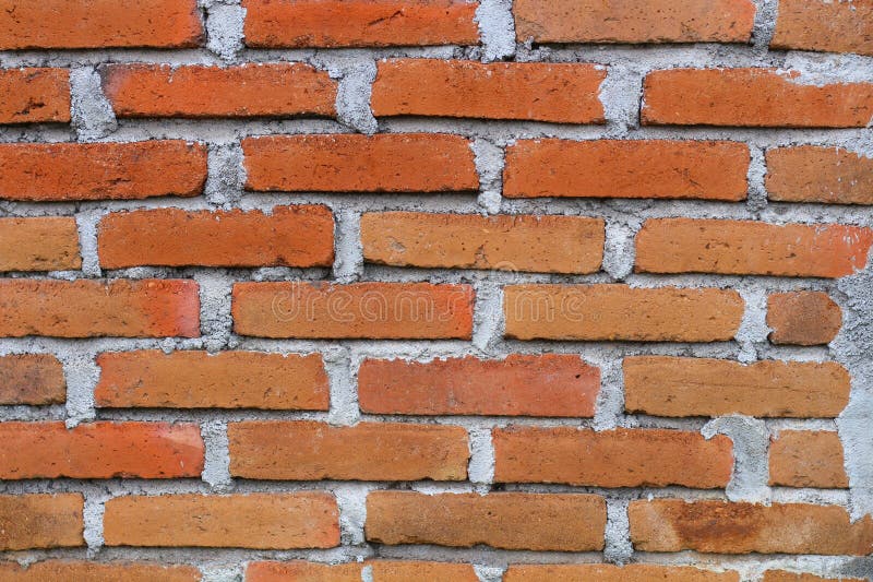Red Brick Wall with Horizontal Alignment, Featuring Rectangular Bricks ...