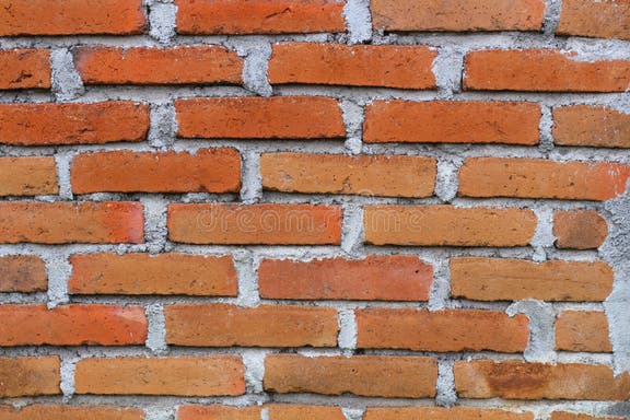 Red Brick Wall with Horizontal Alignment, Featuring Rectangular Bricks ...