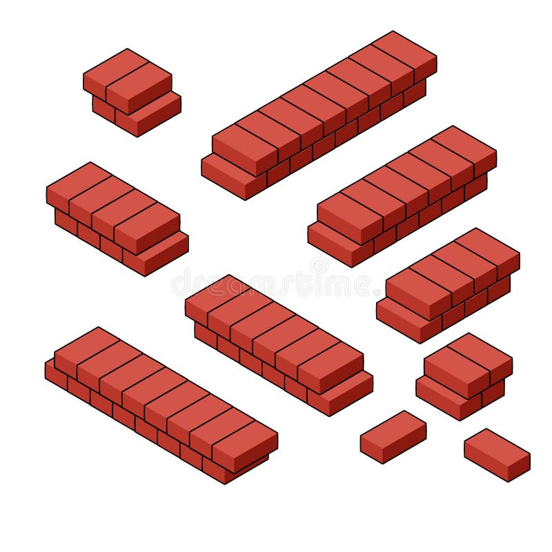 Brick Wall. Element of Building Construction Stock Vector ...