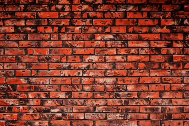 Red Brick Wall - Irregular Pattern Stock Image - Image of dirty, brick ...