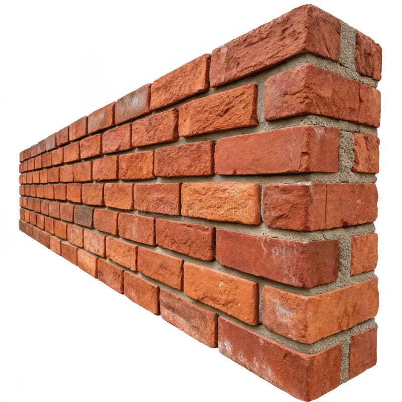 Red Brick Wall Isolated on Transparent Background Stock Illustration ...