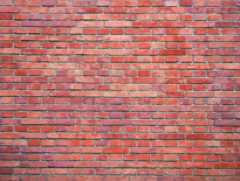 Red Wall. Old Brick Texture. Irregular Pattern. Stock Image - Image of ...