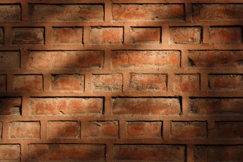 Red Brick Wall Pattern Background with Soft Shadows Stock Image - Image ...