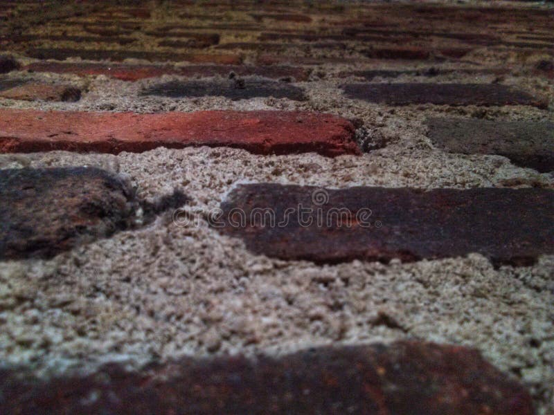 Red Brick Wall Pattern Taken from the Bottom Angle Stock Photo - Image ...