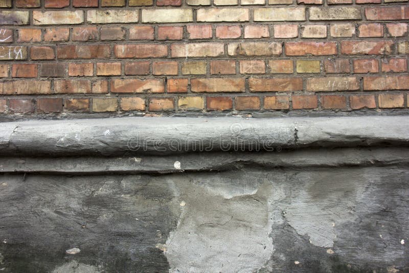 Red brick wall stock photo. Image of earthquake, destruction - 63339766