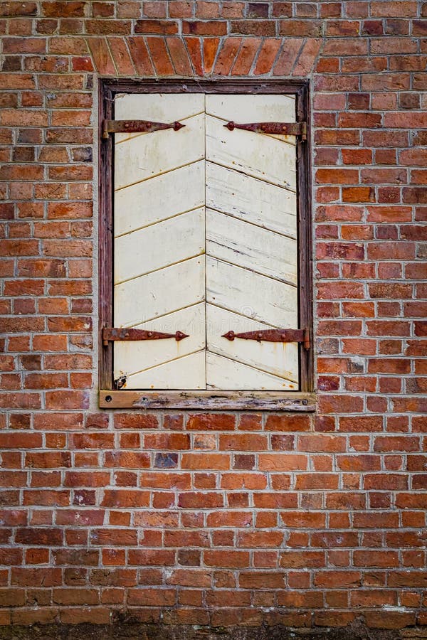 Red Brick Wall and Shuttered Window of the Frontier Outpost at Oconee ...