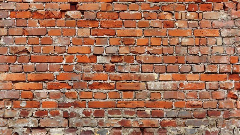 Red Brick Wall with Small Paint Patch - a Durable and Weathered ...