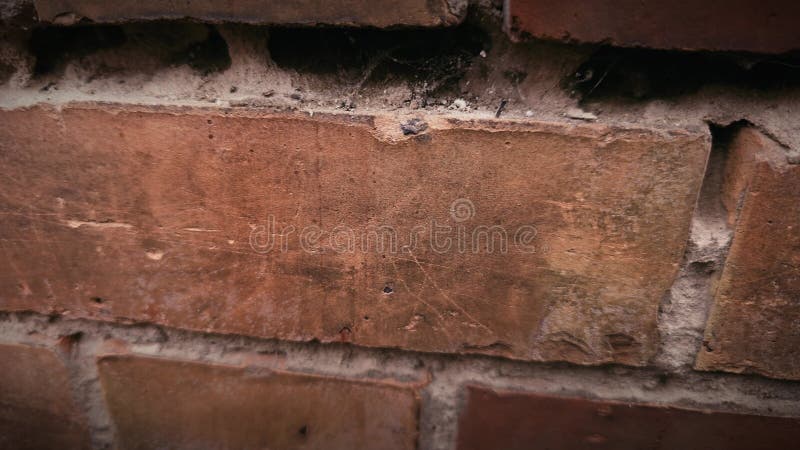 Red Brick Wall Smooth Camera Sliding Along Stock Video - Video of ...
