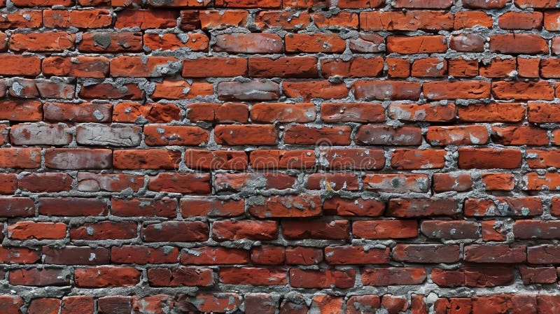 Red Brick Wall - Solid Structure of Textured Bricks in Plain View Stock ...
