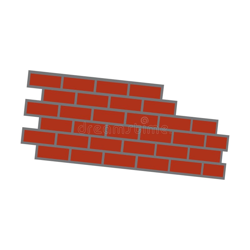 Red Brick Wall Structure. Vector Stock Vector - Illustration of facade ...