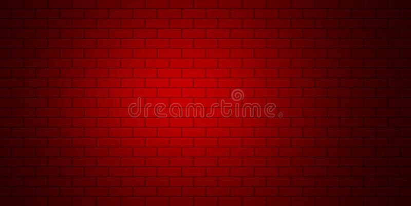 Vivid Red Gradient Brick Wall Texture Background Stock Illustration ...