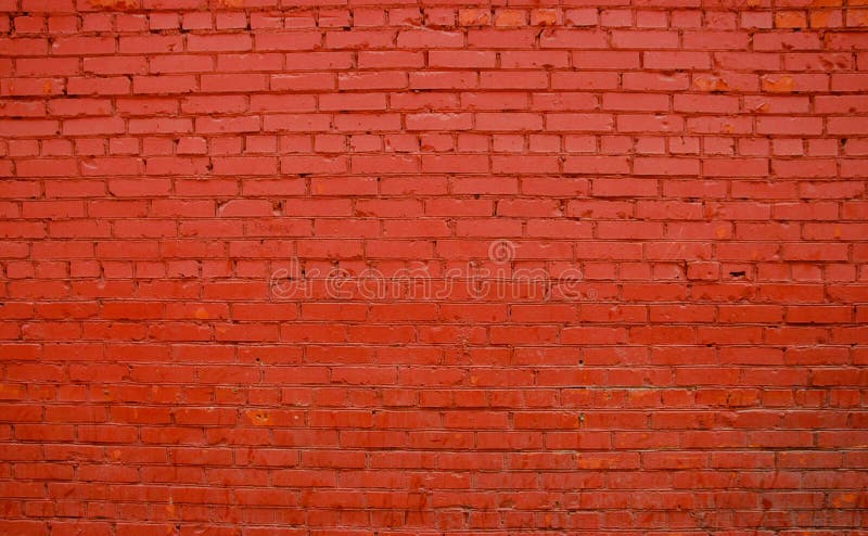 Bright Red Brick Wall Texture Background Stock Photo - Image of ...