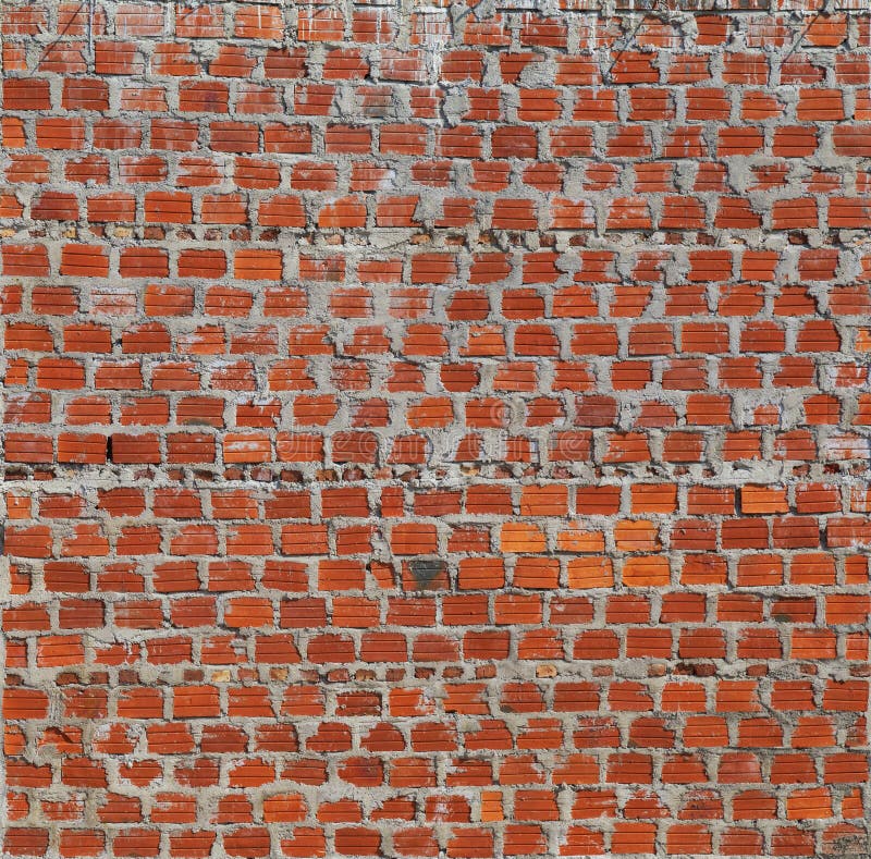 A New Red Brick Wall Texture in Line Stock Photo - Image of floor ...