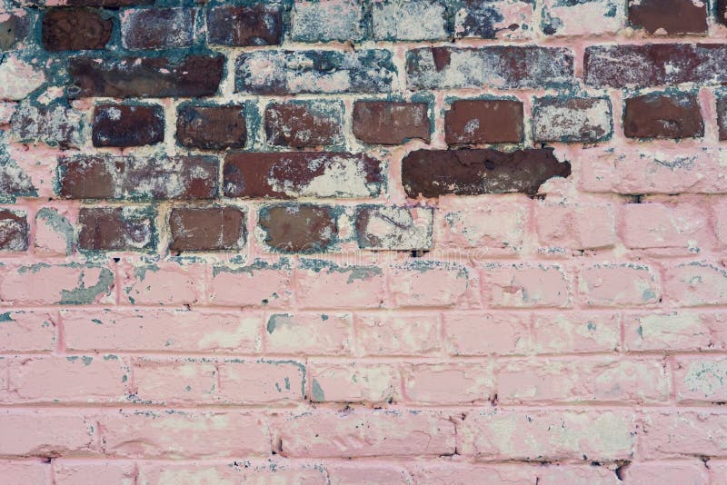 Red Brick Wall Texture Background. Old Weathered and Cracked Red Bricks ...