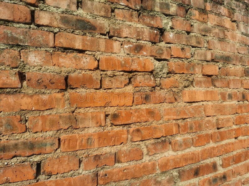 Red Brick wall texture stock photo. Image of design - 309389444