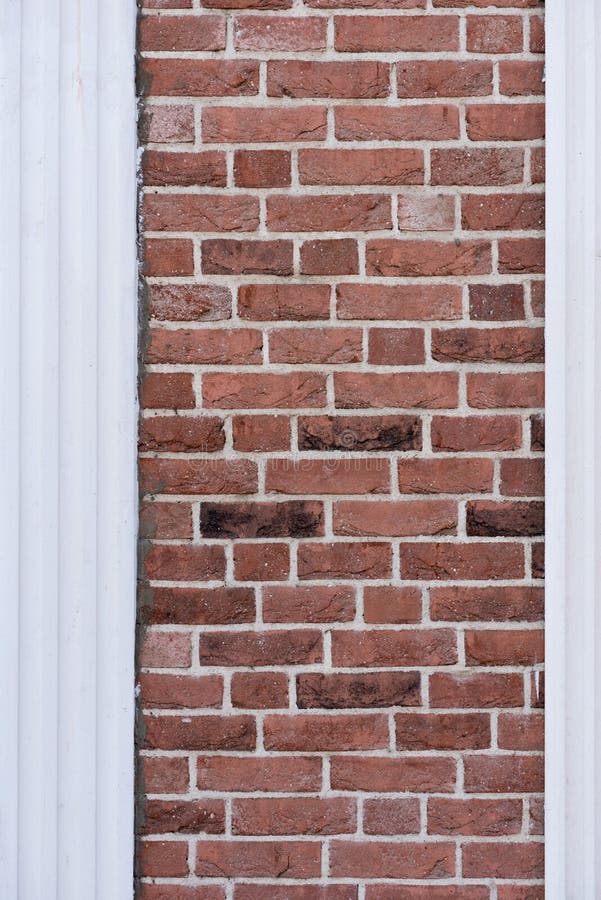 Red Brick Wall Texture with Molding Stock Photo - Image of masonry ...