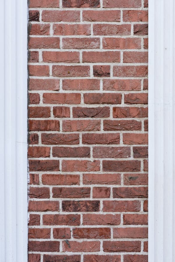 Red Brick Wall Texture with Molding Stock Image - Image of molding ...