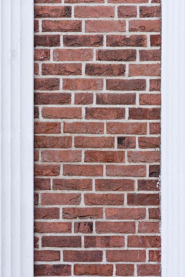 Red Brick Wall Texture with Molding Stock Image - Image of molding ...