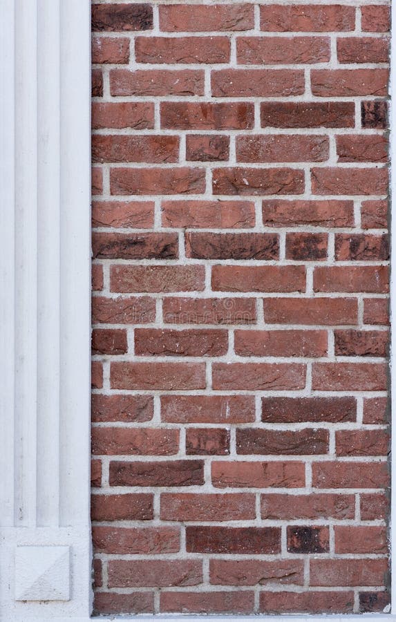 Red Brick Wall Texture with Molding Stock Image - Image of molding ...