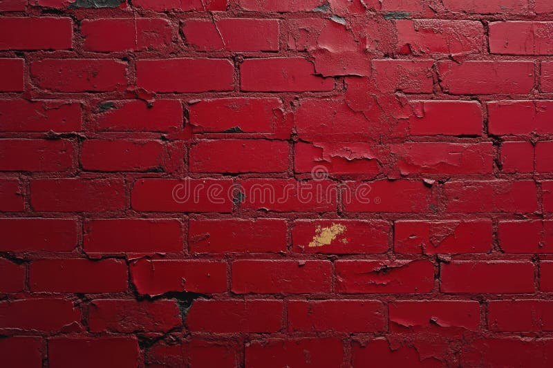 Red Brick Wall Texture Peeling Paint Dark Maroon Background Stock ...