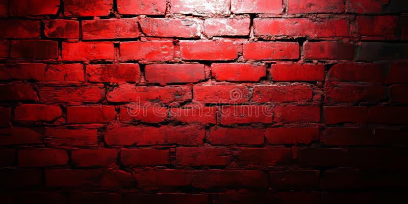 Red Brick Wall Texture with Spotlight, Abstract Background, Grunge ...