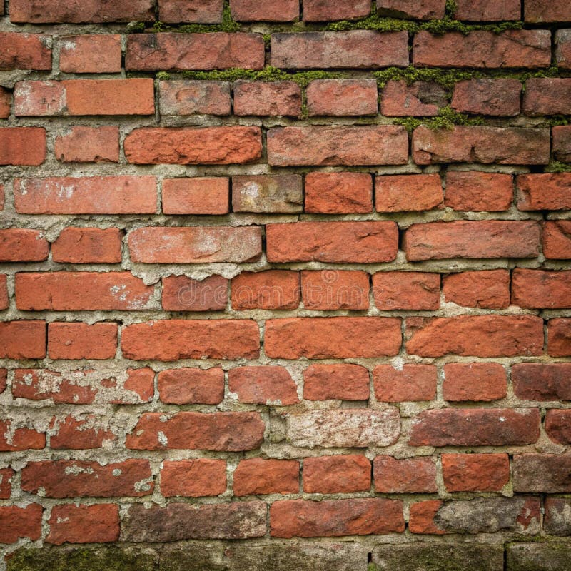 Red brick wall texture stock illustration. Illustration of rustic ...
