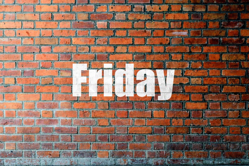 Red Brick Wall Texture Word Friday Stock Photos - Free & Royalty-Free ...