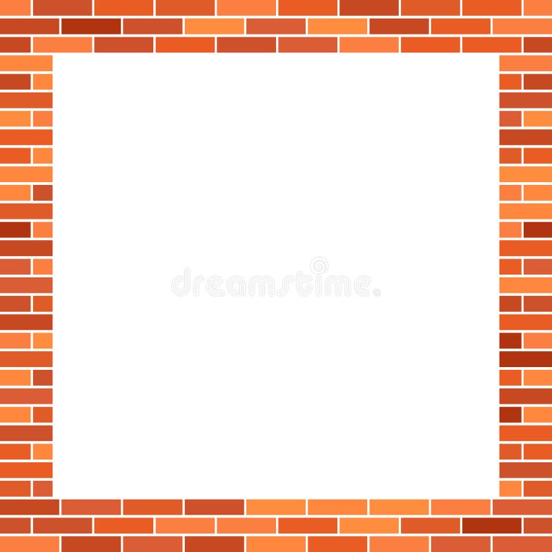 Red Brick Wall on White Background. Colorful Background. Red Brick ...