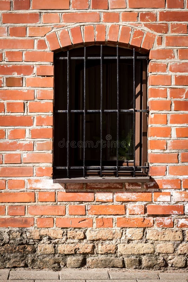Brick wal and window stock photo. Image of cement, construction - 137672156