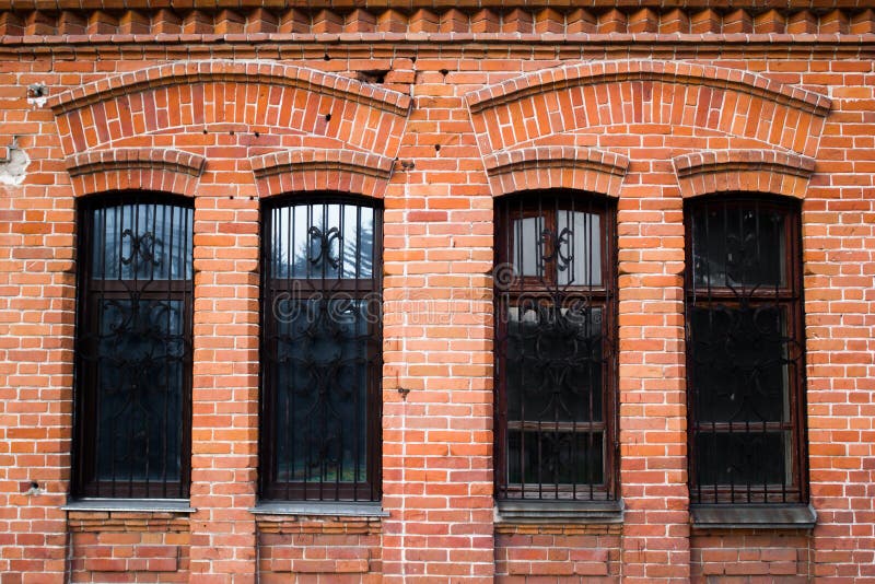 Red brick wall stock photo. Image of pattern, glass, cornice - 87764650