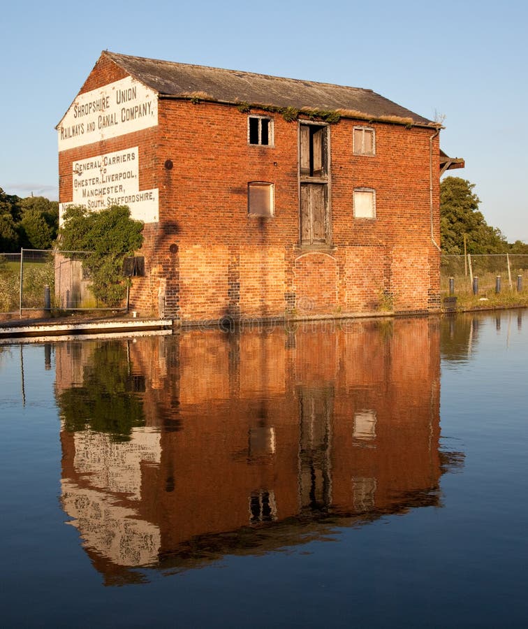 Old Brick Warehouse Along the Tracks Stock Image - Image of industry ...