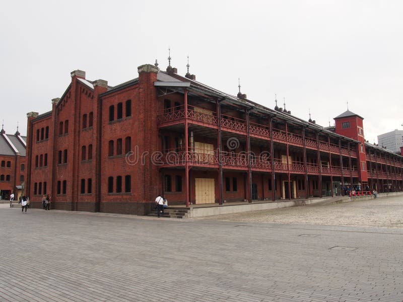 Red Brick Warehouse in Yokohama, Japan Editorial Stock Image - Image of ...