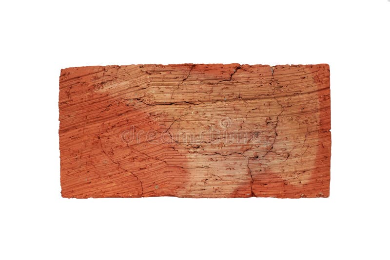 Red Brick on White Isolated Background Stock Photo - Image of path ...