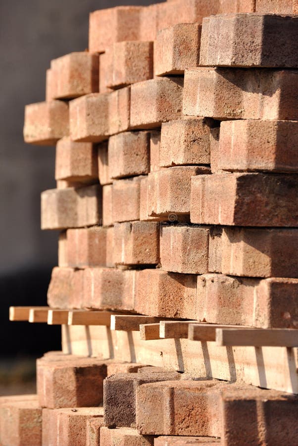 Red bricks stock photo. Image of abstract, blowing, architecture - 26801736