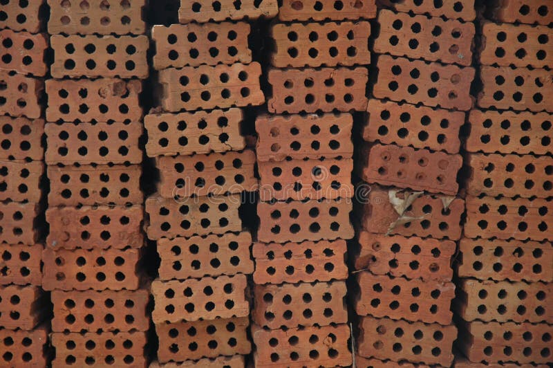 Red Bricks stock image. Image of materials, stacked, material - 3312317