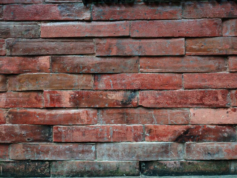 Neatly Arranged Red Bricks Form a Beautiful Building Structure Stock ...