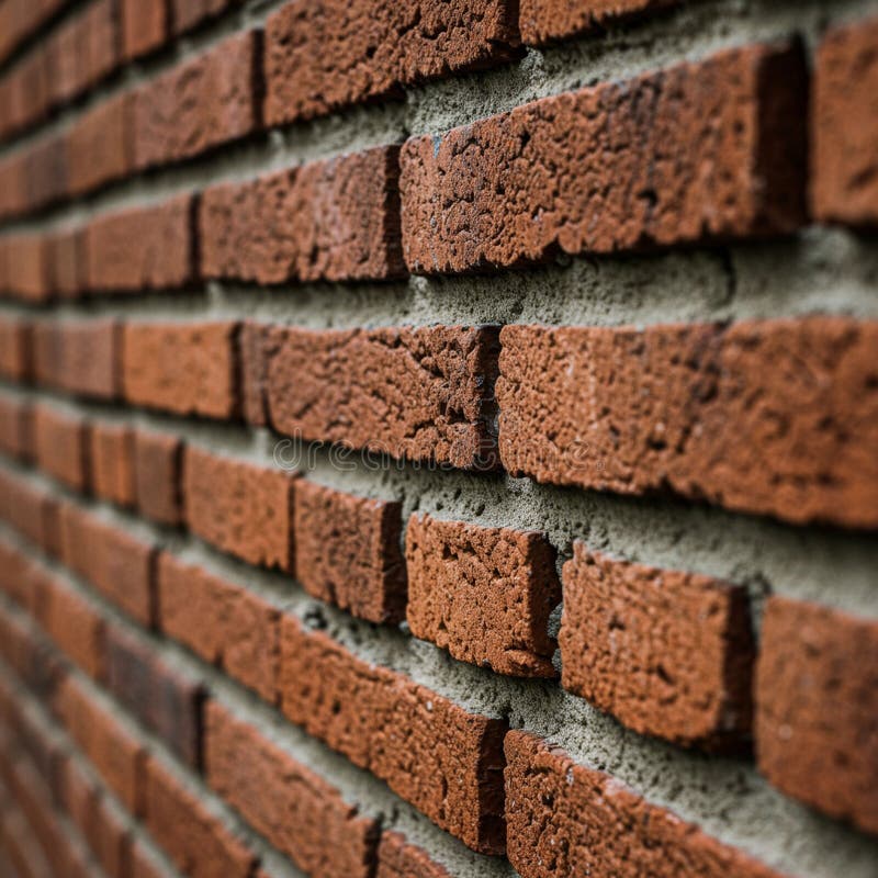 Red Bricks are Arranged in a Staggered Pattern, Creating a Classic ...